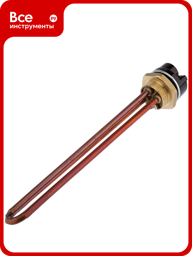 ТЭН для водонагревателя REXANT RDT 2.5 кВт, резьбовой фланец 42 мм, термостат 15A