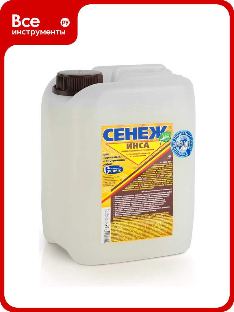 Антисептик для дерева сенеж инса канистра, 5 кг 00000004413
