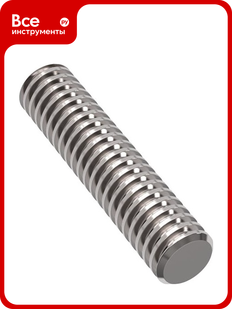 Трапециевидный винт TECHNIX d=36 мм, шаг резьбы 6 мм, L=50 см, TR36х6 D, перевода вращательного движения