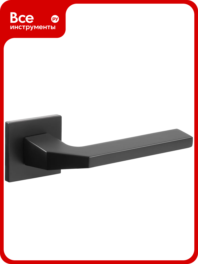 Дверная ручка ADDEN BAU фалевая, на квадратной накладке HOME Q532 BLACK матовый черный 940002024098