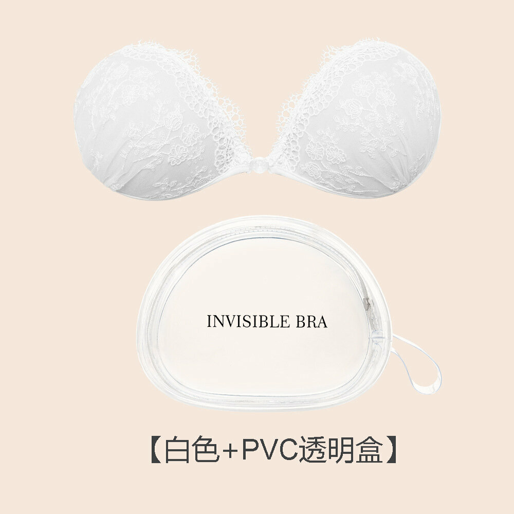 Бюстгальтер-невидимка, для увеличения груди, белый, ПВХ-коробка