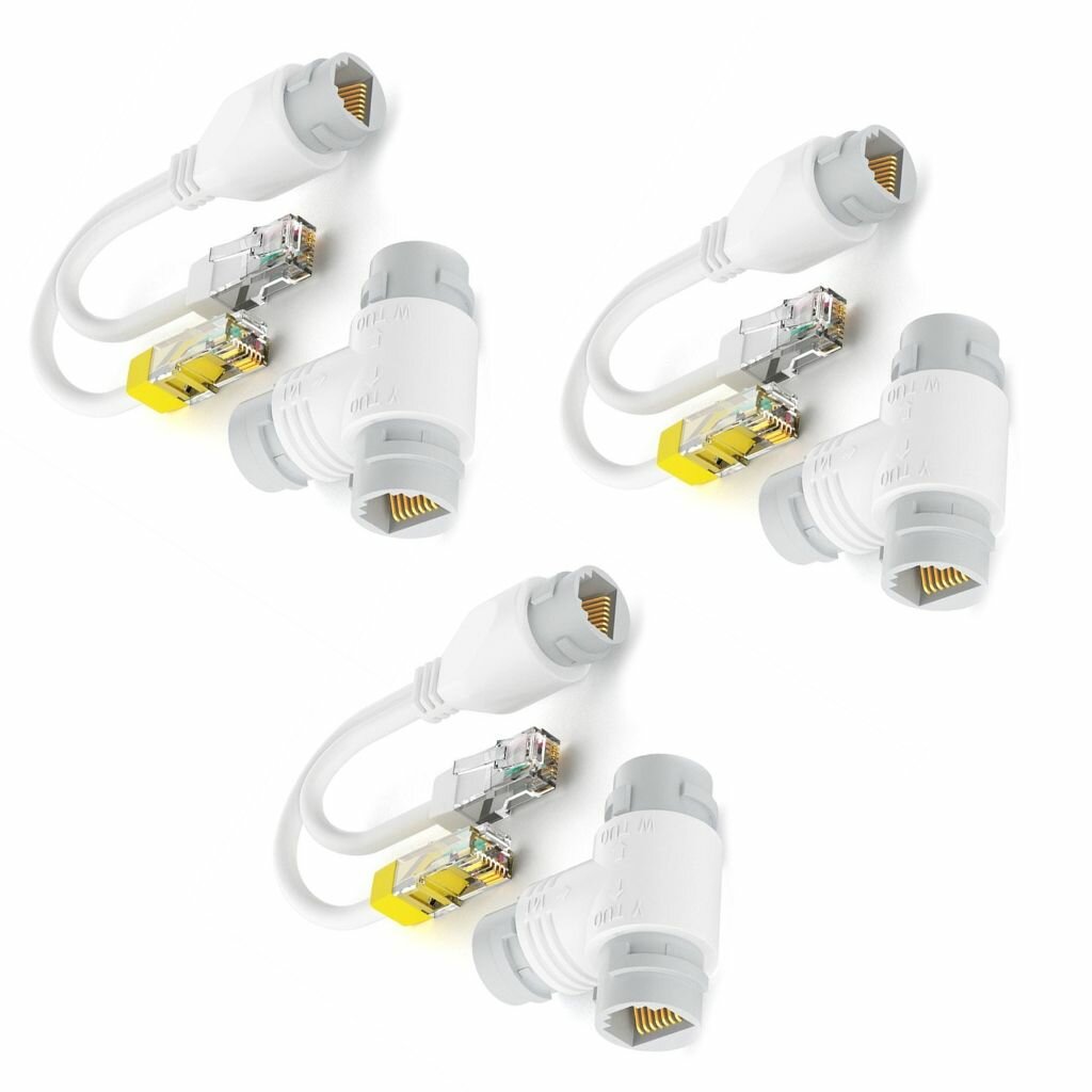 Аудиокабель,2-Портовый сетевой разветвитель POE с разъемами RJ45 для эффективной прокладки кабелей