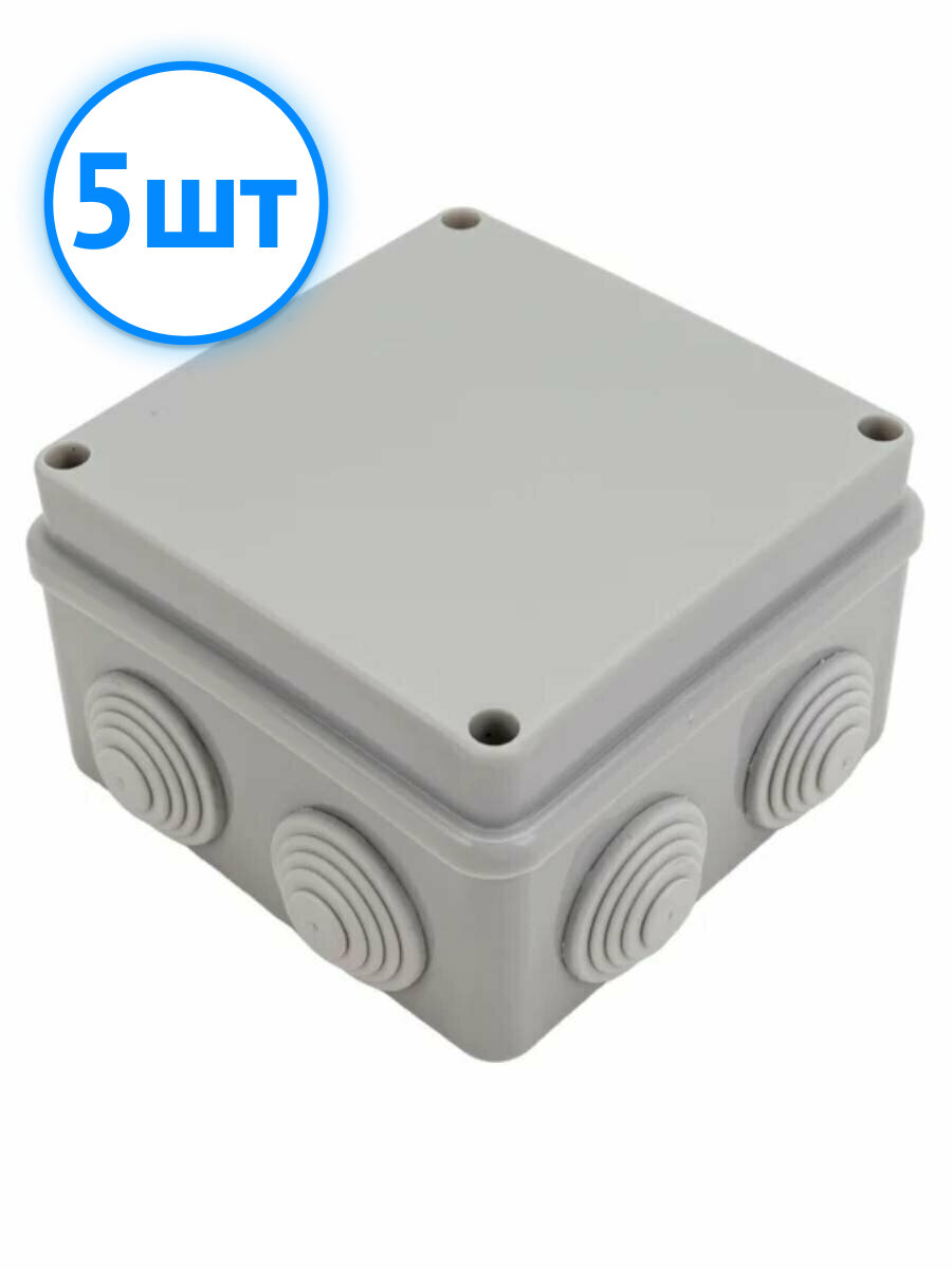 Коробка распределительная TDM ELECTRIC 110х110х70мм ОП IP55 серый SQ1401-0124 (комплект из 5 шт.)