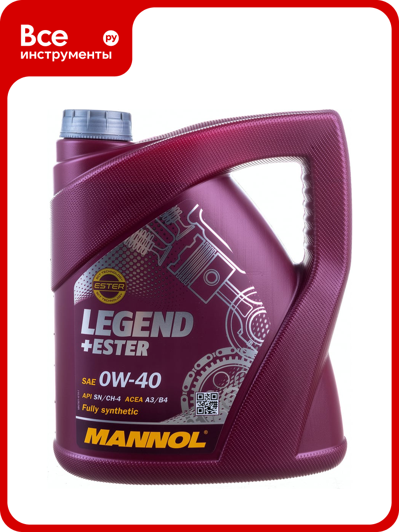 Синтетическое масло MANNOL LEGEND Ester 0W40 4 л 1001