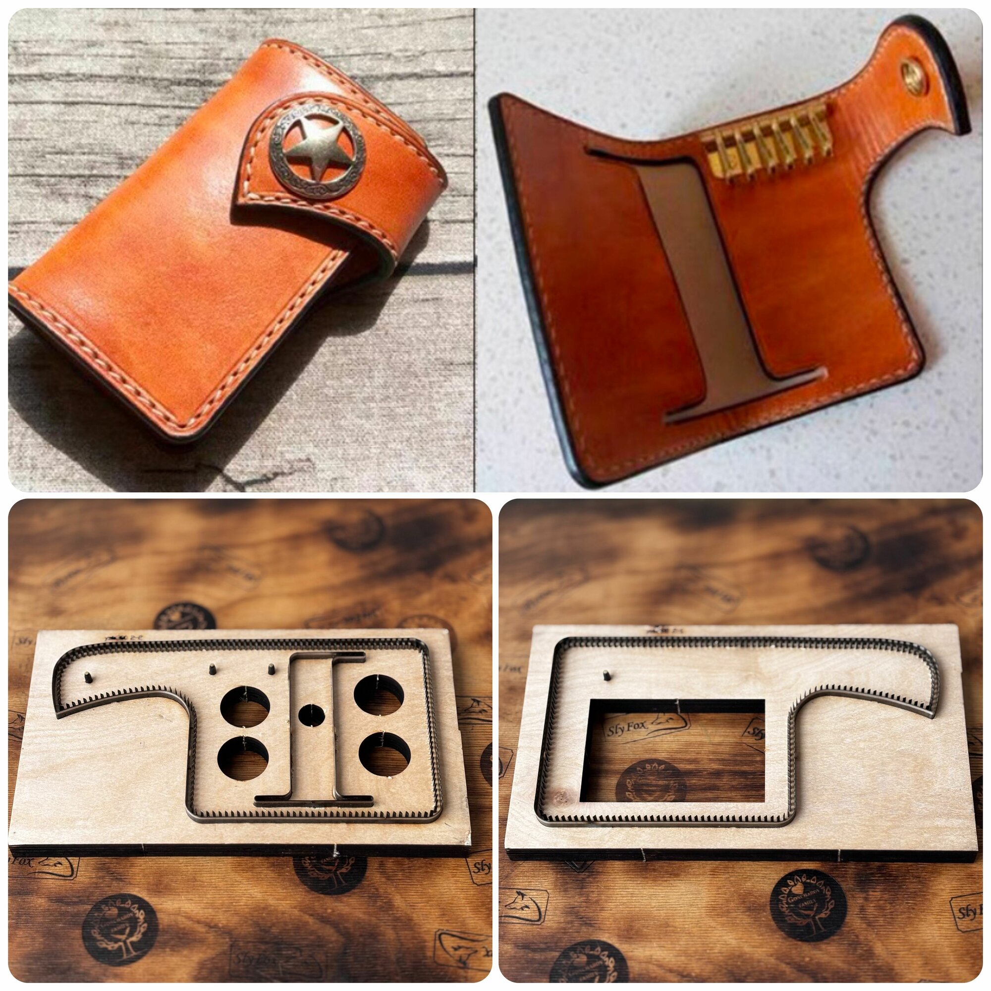 Штанцформа "Ключница", с пробойниками, дерево, высокоуглеродистая сталь, 2 шт