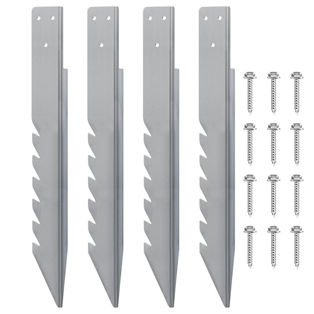 4шт Столб Забора Анкеры Грунтовые Шипы Деревянные Столбы Анкеры Грунтовые Шипы Качели Крепления Ветрозащитные Непромокаемые Качели Грунт