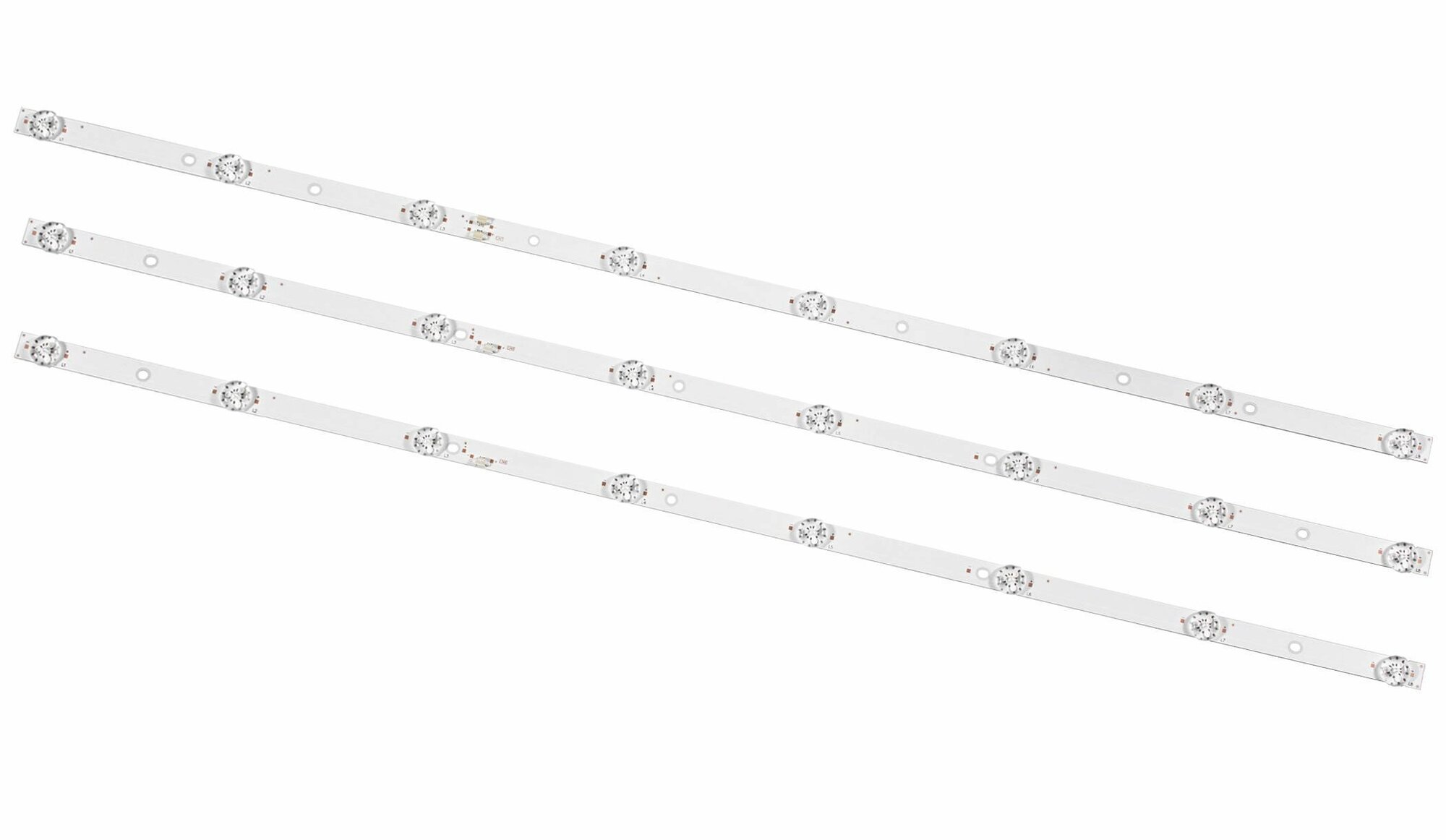 Подсветка для телевизора BBK 40LEM-1043 FTS2C, Aiwa EU40DT200, BBK 40LEX-5043 FT2C, 40" 6V / 8 led / (комплект 3 шт) MyPads 760mm MS-L2665-B V1 MS-.
