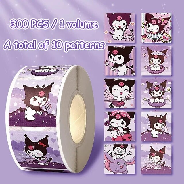 Набор наклеек MINISO Kuromi Melody 300 шт.