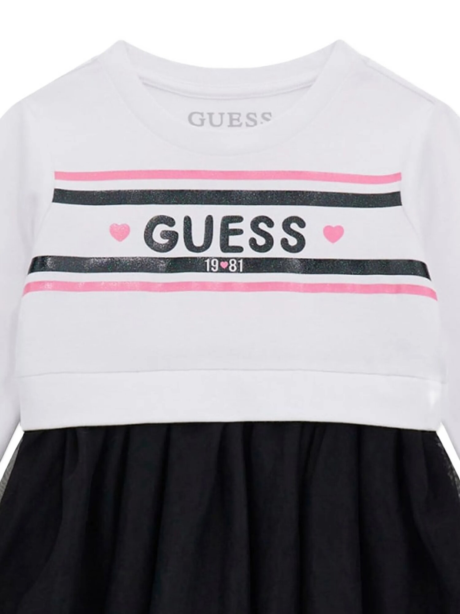 Платье GUESS, размер 7 лет, бежевый/белый — фото 1