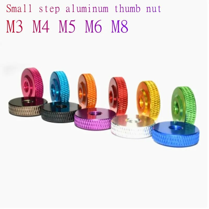 5/10 шт./партия, Цветные Алюминиевые гайки для большого пальца