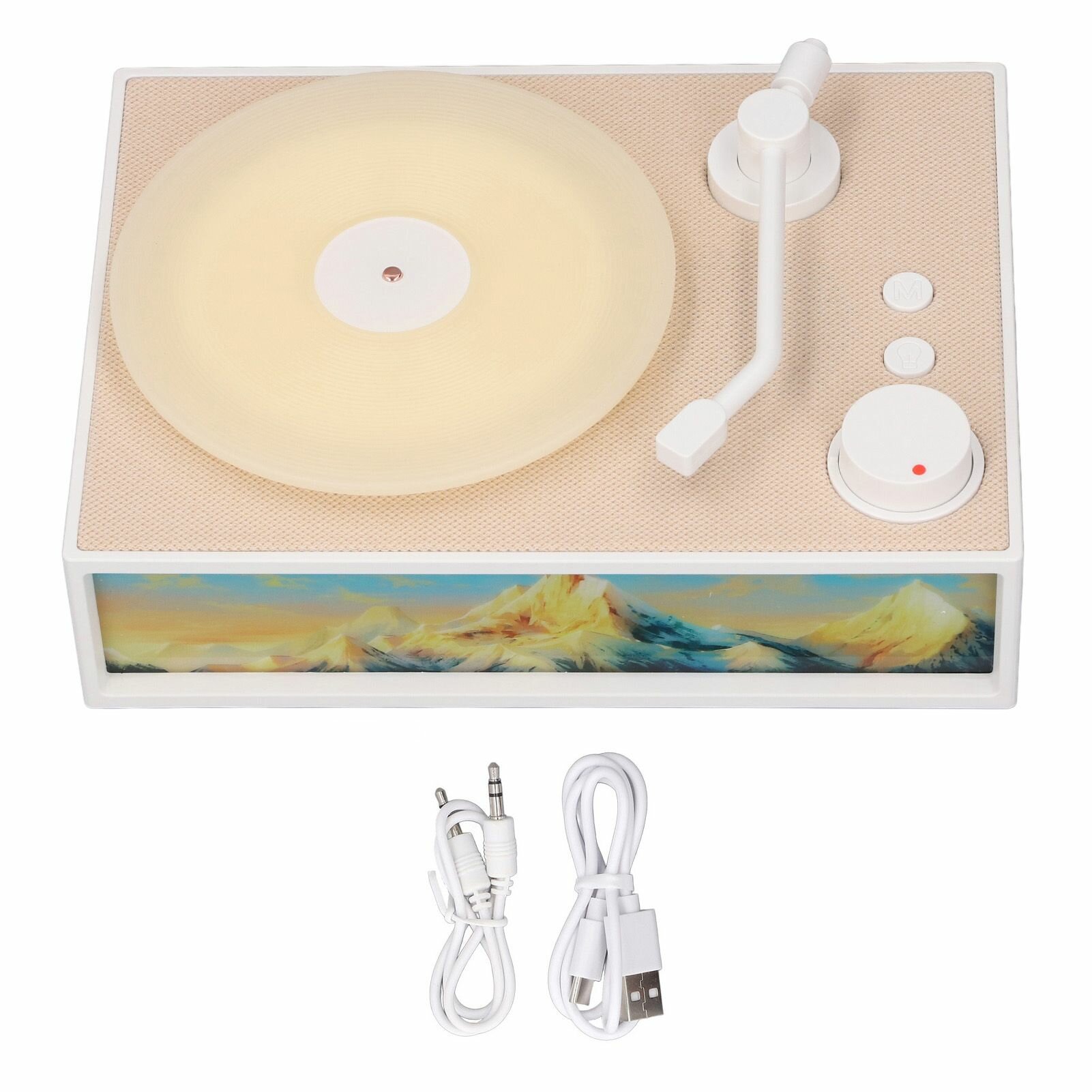 Ночной свет Bluetooth-динамик с подсветкой Поддержка карты памяти 32 ГБ Перезаряжаемый беспроводной BT-динамик Белый