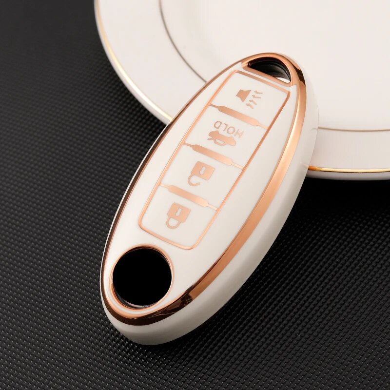 Для Nissan Qashqai J10 J11 Kicks Tiida X-Trail T31 T32 Pathfinder Murano Note, Juke Infiniti мягкий чехол из ТПУ для автомобильного ключа дистанционного управления