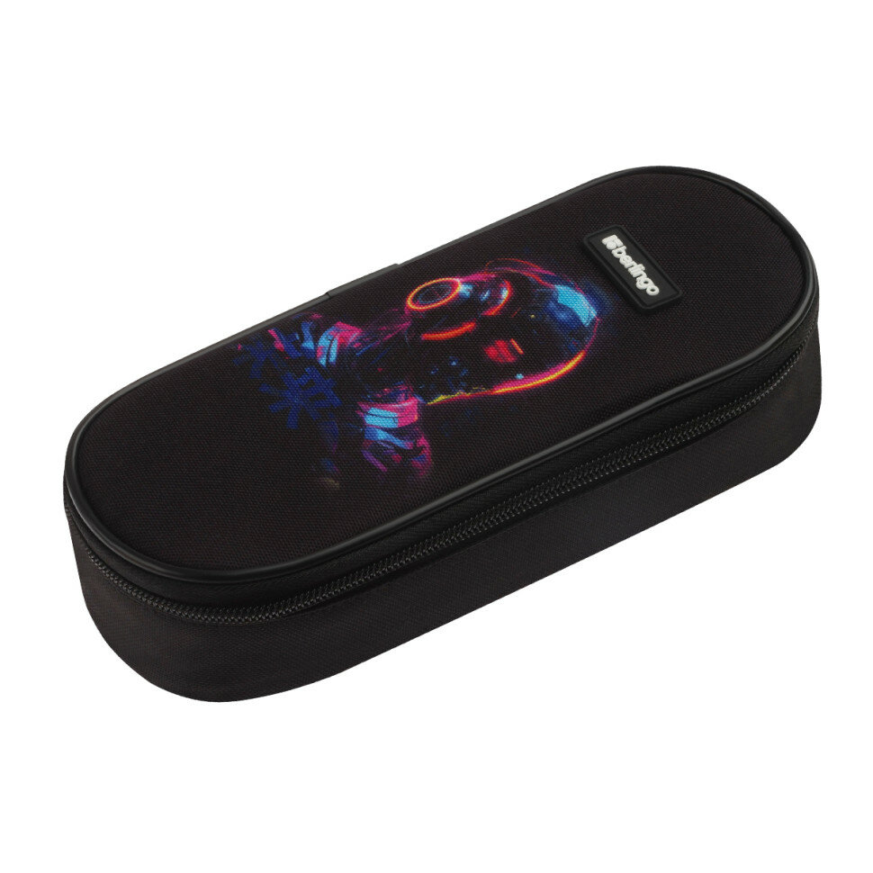 Пенал корпусный 1 отделение, 220*90*45 мм, Berlingo "Cyberpunk", полиэстер, 379414