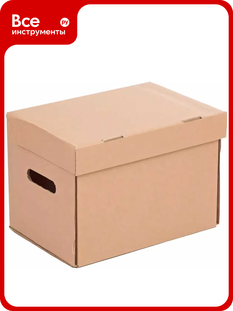 Архивный короб ООО Комус делопроизводство A4 325x235x235 мм, За счет жесткой конструкции хорошо держит форму