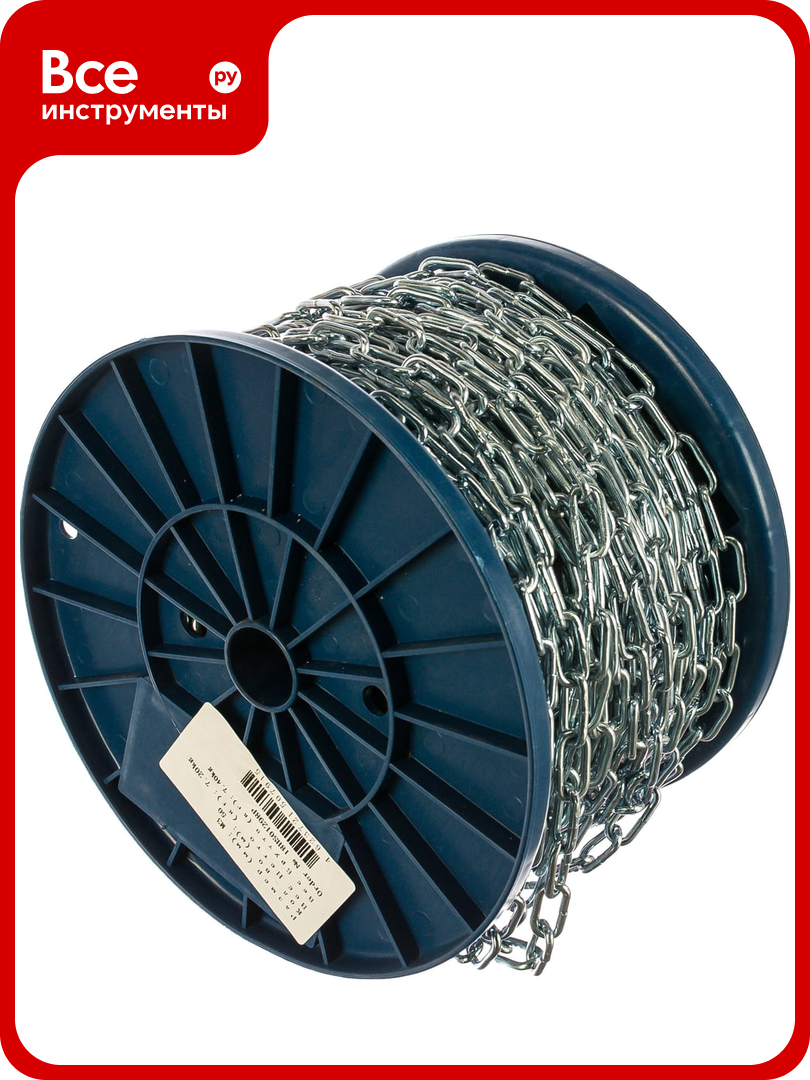 Сварная цепь креп-комп короткозвенная DIN 766 50 м цк3 грузоподъемная стальная без покрытия для использования