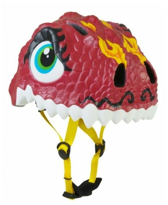 Шлем - Crazy Safety - размер M (54-59 см) - Chinese Dragon/красный дракон - защитный - велосипедный - велошлем - детский