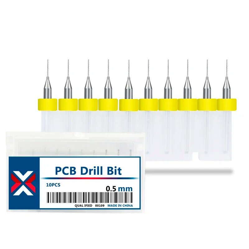Xcan Пистолетное сверло для печатных плат, 10 шт, 0,1-1,2 мм 10PCS PCB0.5mm
