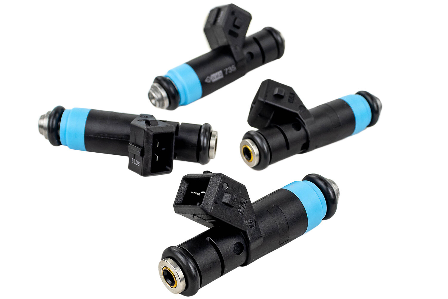 Комплект топливных форсунок ВИЭ 735, 4 шт на 16 кл ВАЗ 2110-2112, Лада Калина, Приора, Гранта с двигателем ВАЗ 21124