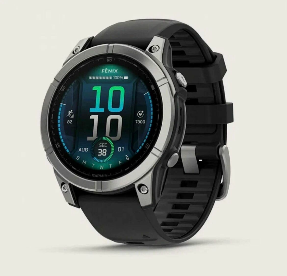 Смарт-часы Garmin Fenix E, AMOLED, 47мм, серебристый, стальной безель 010-03025-02