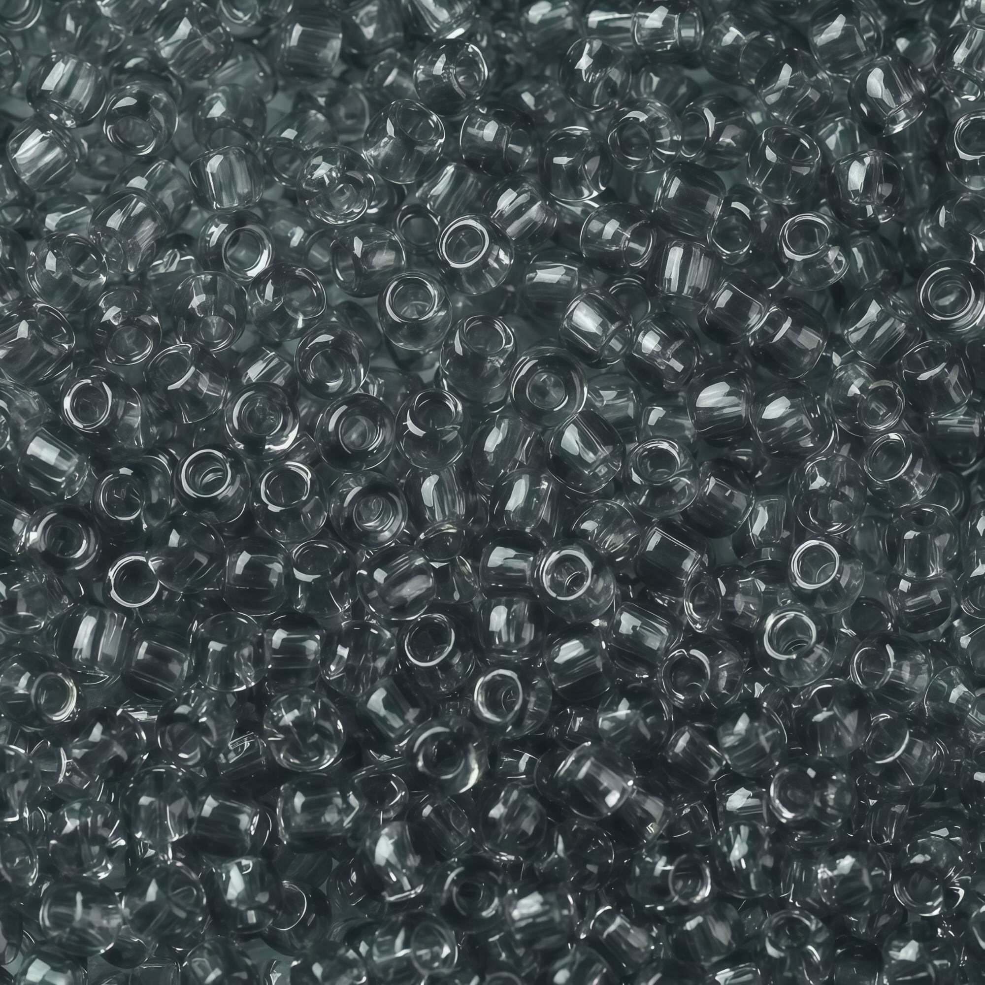 Бисер TOHO круглый, размер 11/0, цвет #9 (Прозрачный, черный бриллиант), 10 грамм