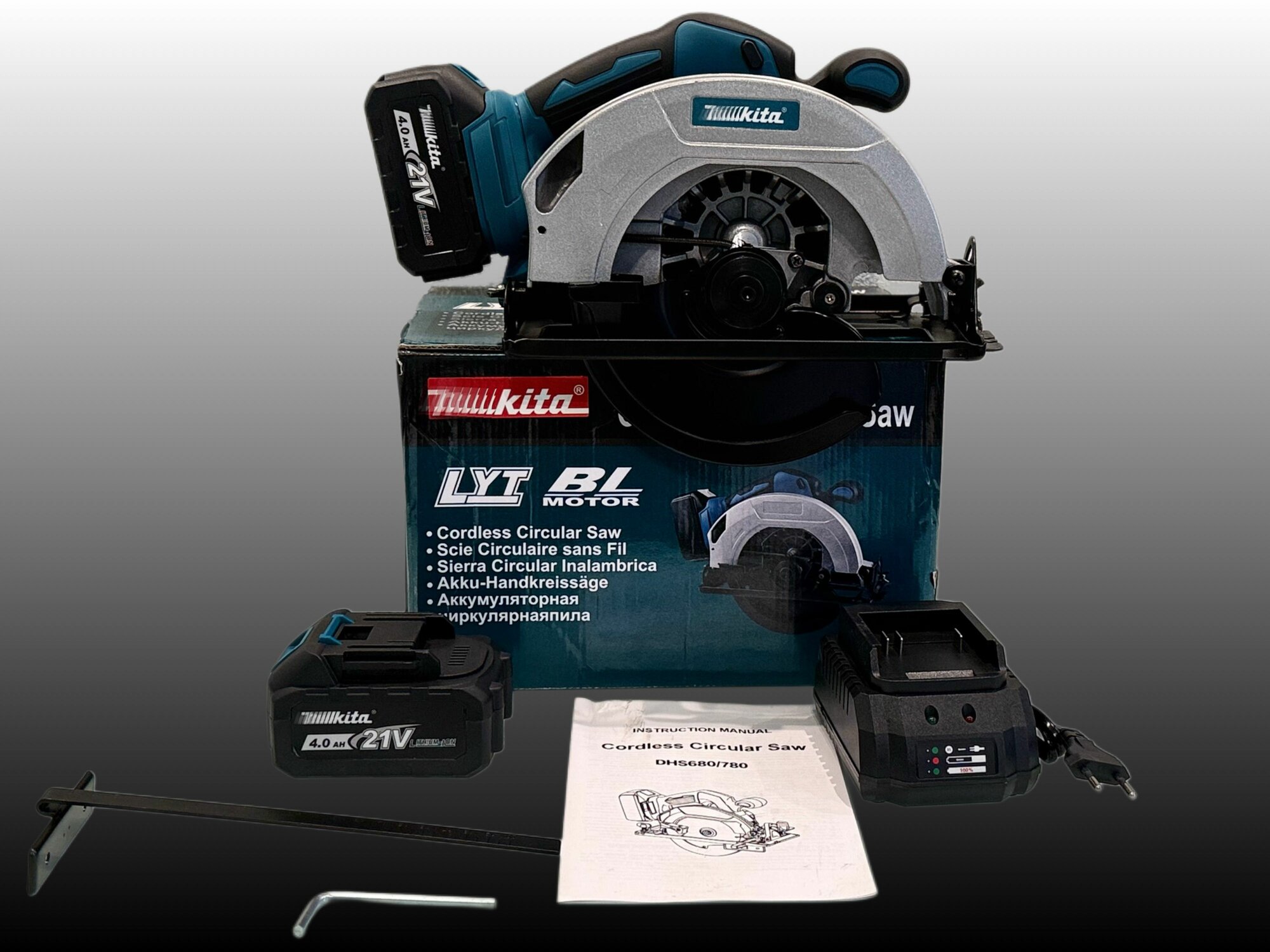 Аккумуляторная безщеточный циркулярная пила MASSAKI 180х20 (главный пуск)