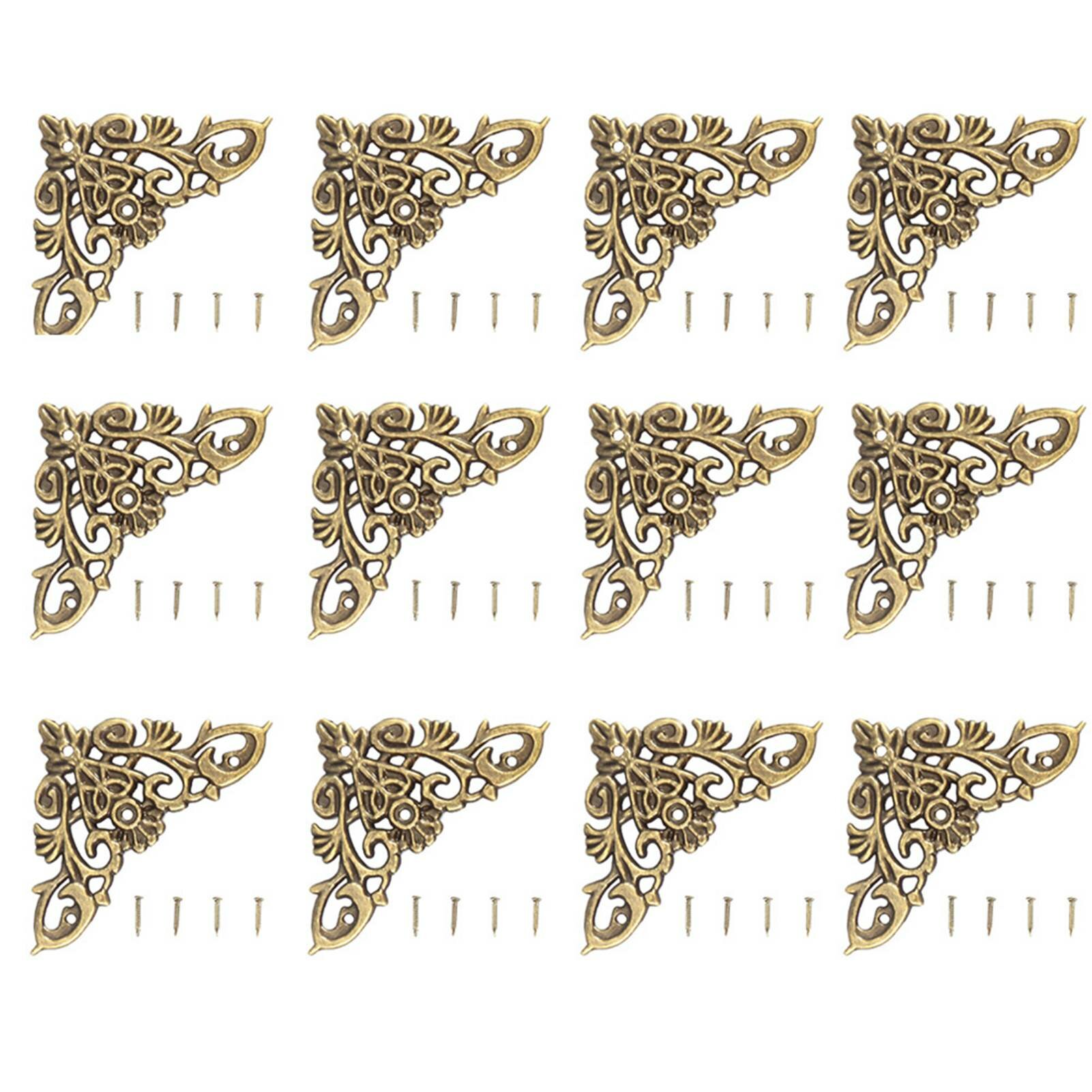 12 шт. Деревянные коробки в античном стиле с полыми стенками для защиты углов ювелирных изделий и альбомов для скрапбукинга.