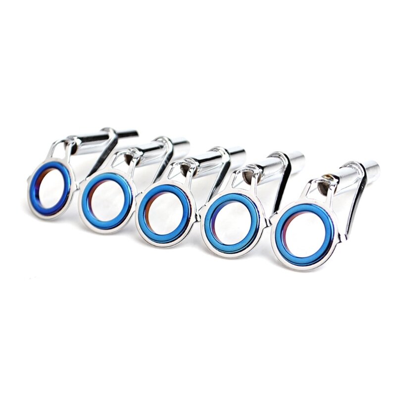 5 направляющих для удилища, проволочные кольца, аксессуары рыболовных снастей-серебристые-20*8.5* мм