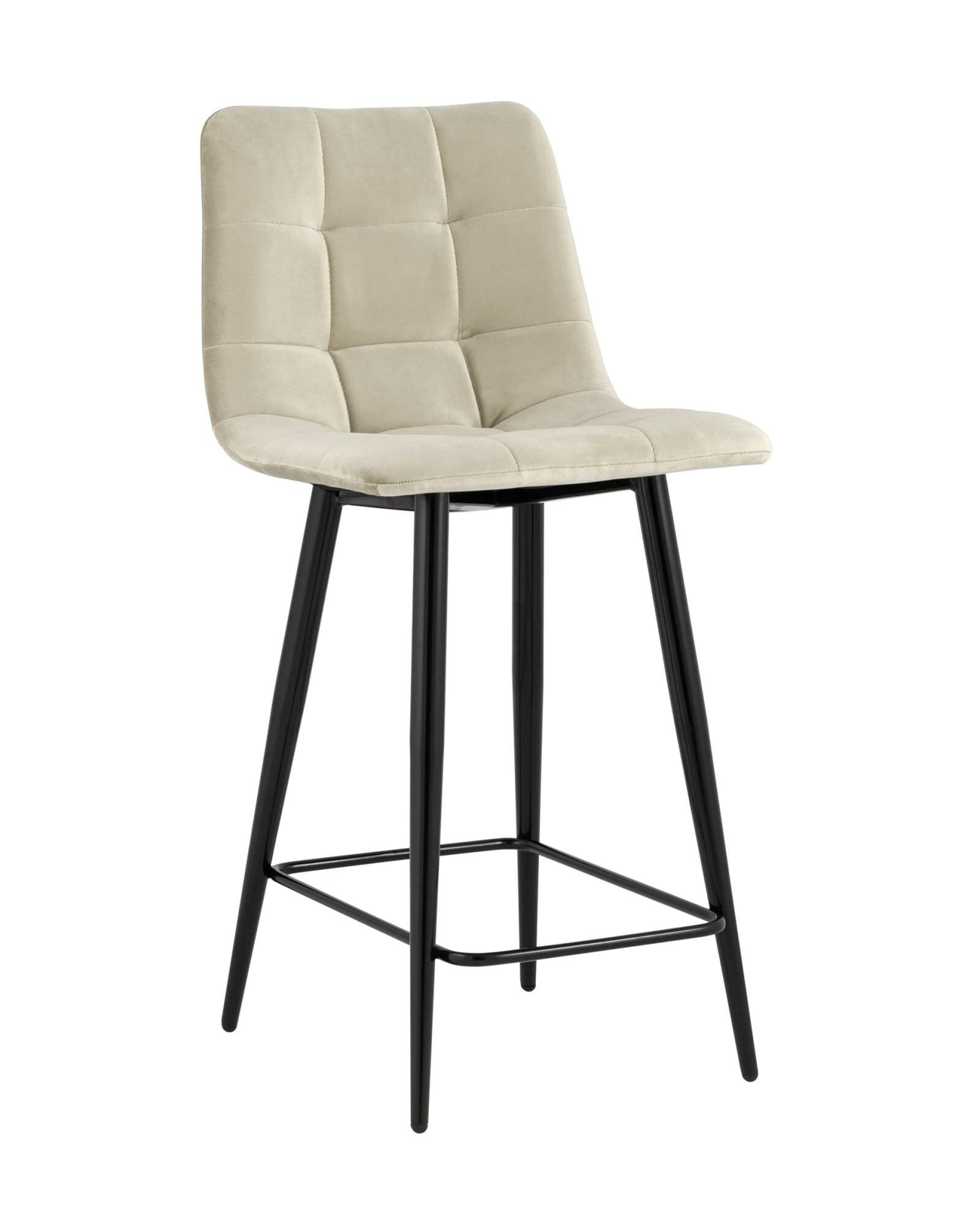 Стул полубарный Джанго STOOL GROUP бежевый, ткань, металл, мягкое сиденье, без подлокотников