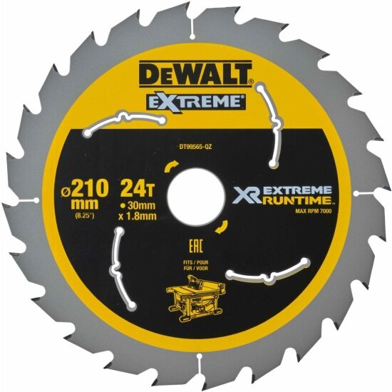 Диск пильный Dewalt DT99565-QZ, XR 210x30мм, 24T, CSB