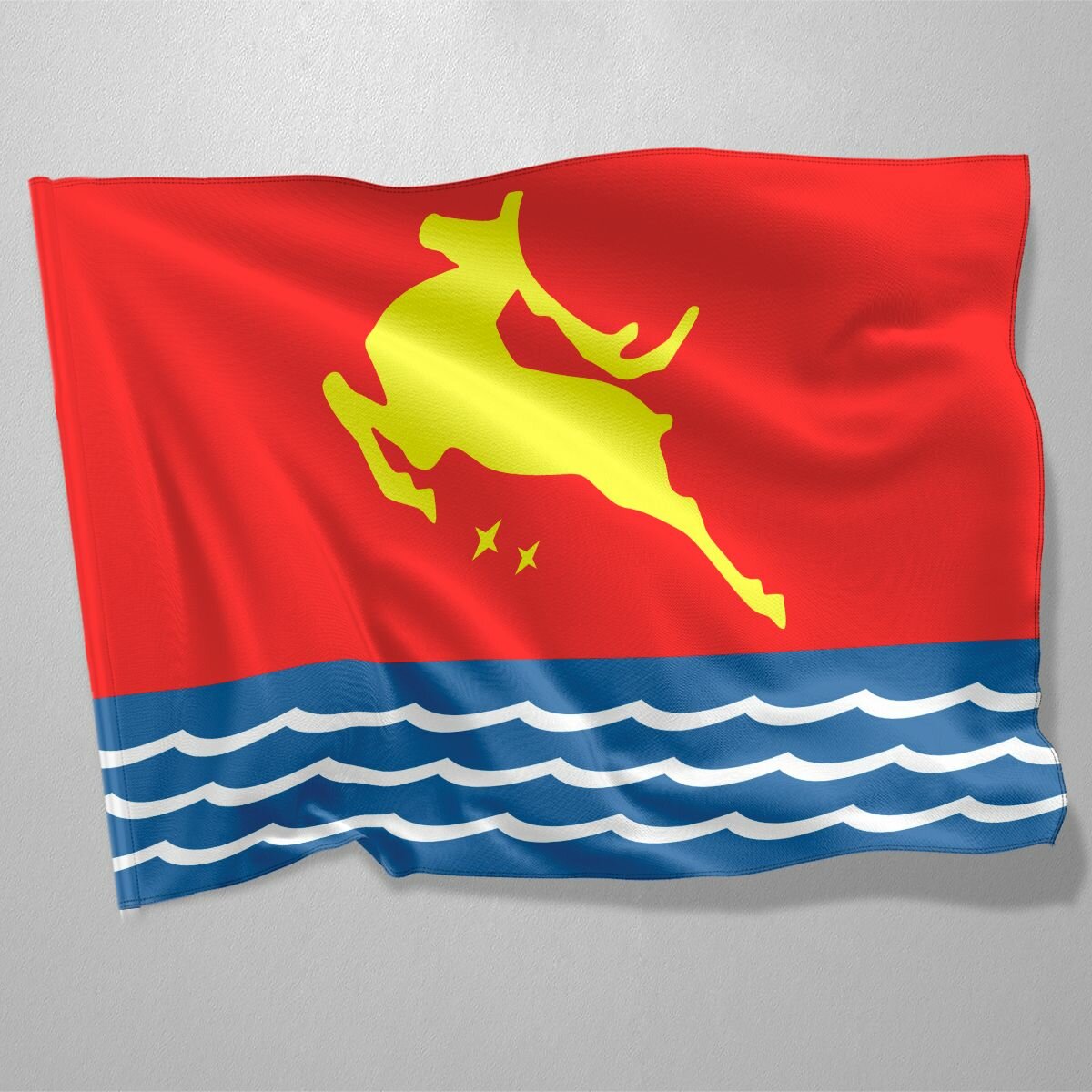 Флаг Магадана / Флаг города Магадан / 90x135 см.