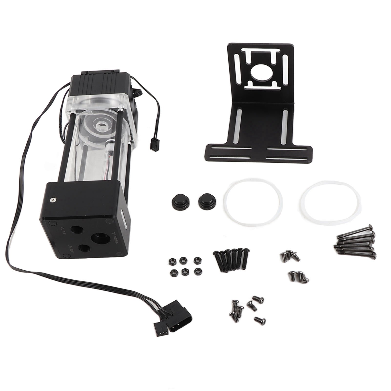 Резервуарсводянымохлаждениеминасосом, оснащенныйдатчикомуровняжидкости,216мл, G1/4, производительностью600л/ч, встроенныйПК.