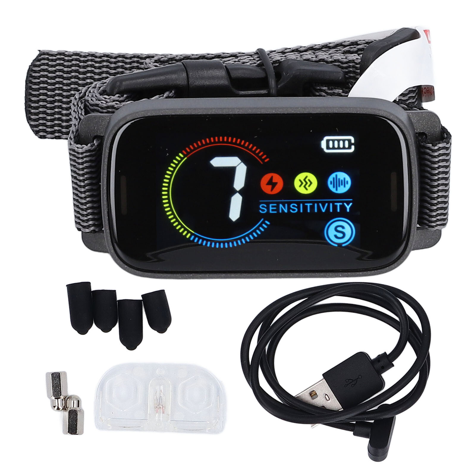 Ультразвуковой ошейник против лая для собак, предотвращающий лай, водонепроницаемый электроошейник, умный ошейник-антилай для больших, средних и маленьких собак, черный