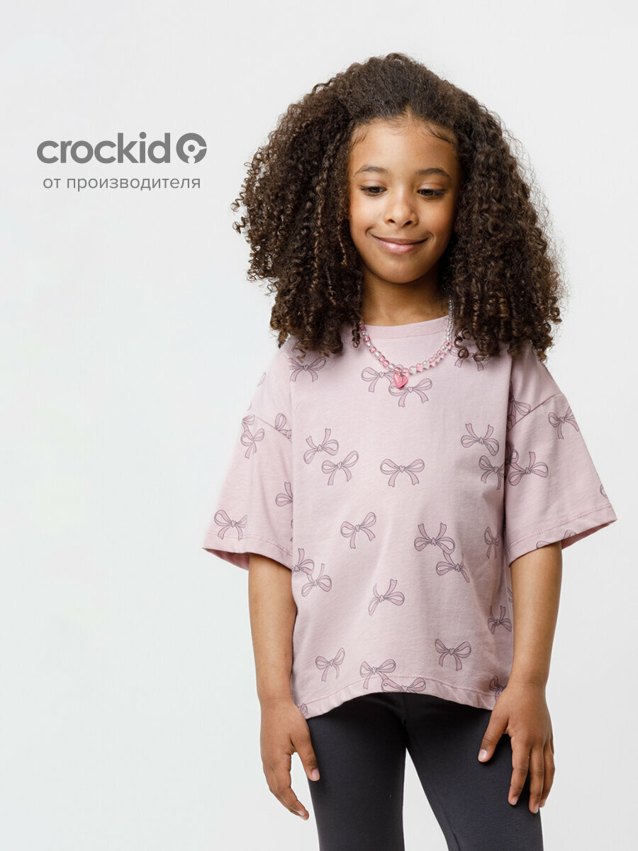 Футболка МП 302790/розовый лед,милые бантики