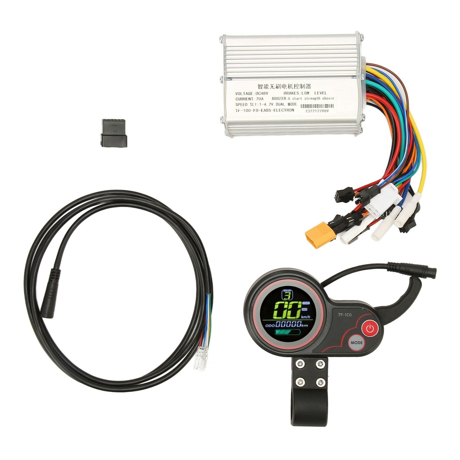 48 В 20A Мотор бесщеточный контроллер с дисплеем 3 -й уровень подсветки алюминиевого сплава для электрического велосипедного скутера