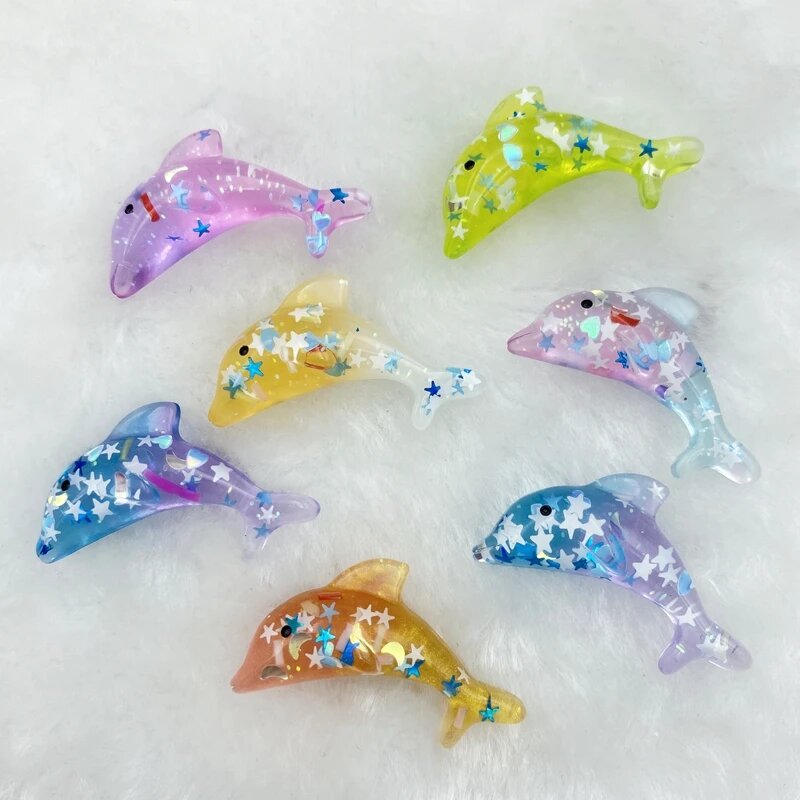 Миниатюрные фигурки дельфинов из смолы TSXJY 12 шт. Разноцветный