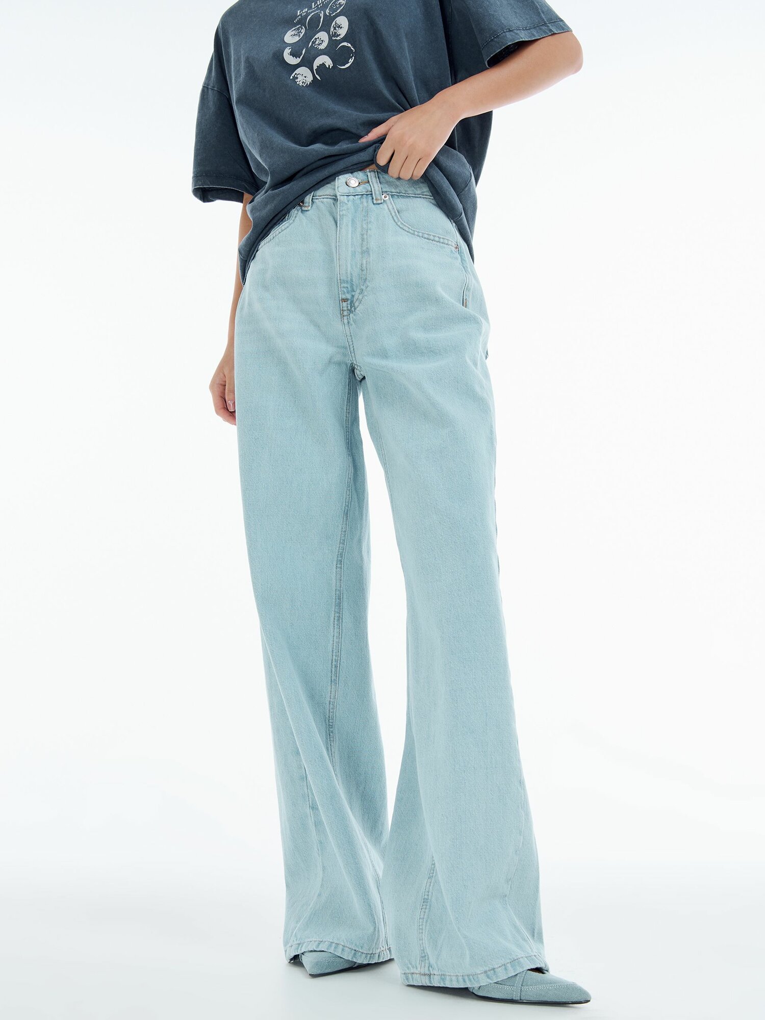 Джинсы широкие 