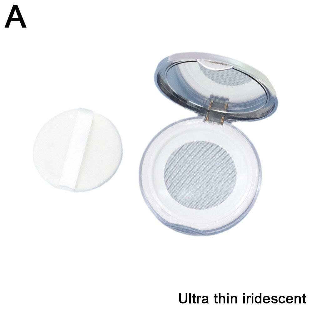 Портативная рассыпчатая пудра, компактная с зеркальной пуховкой, пустая пудровая коробка