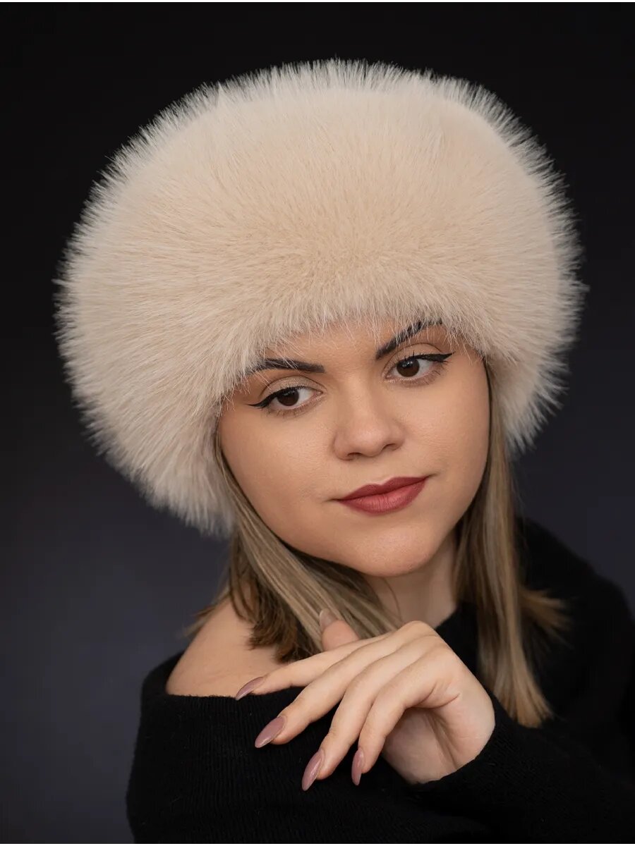 Берет Шапки из искусственного меха 2025 г . для женщин