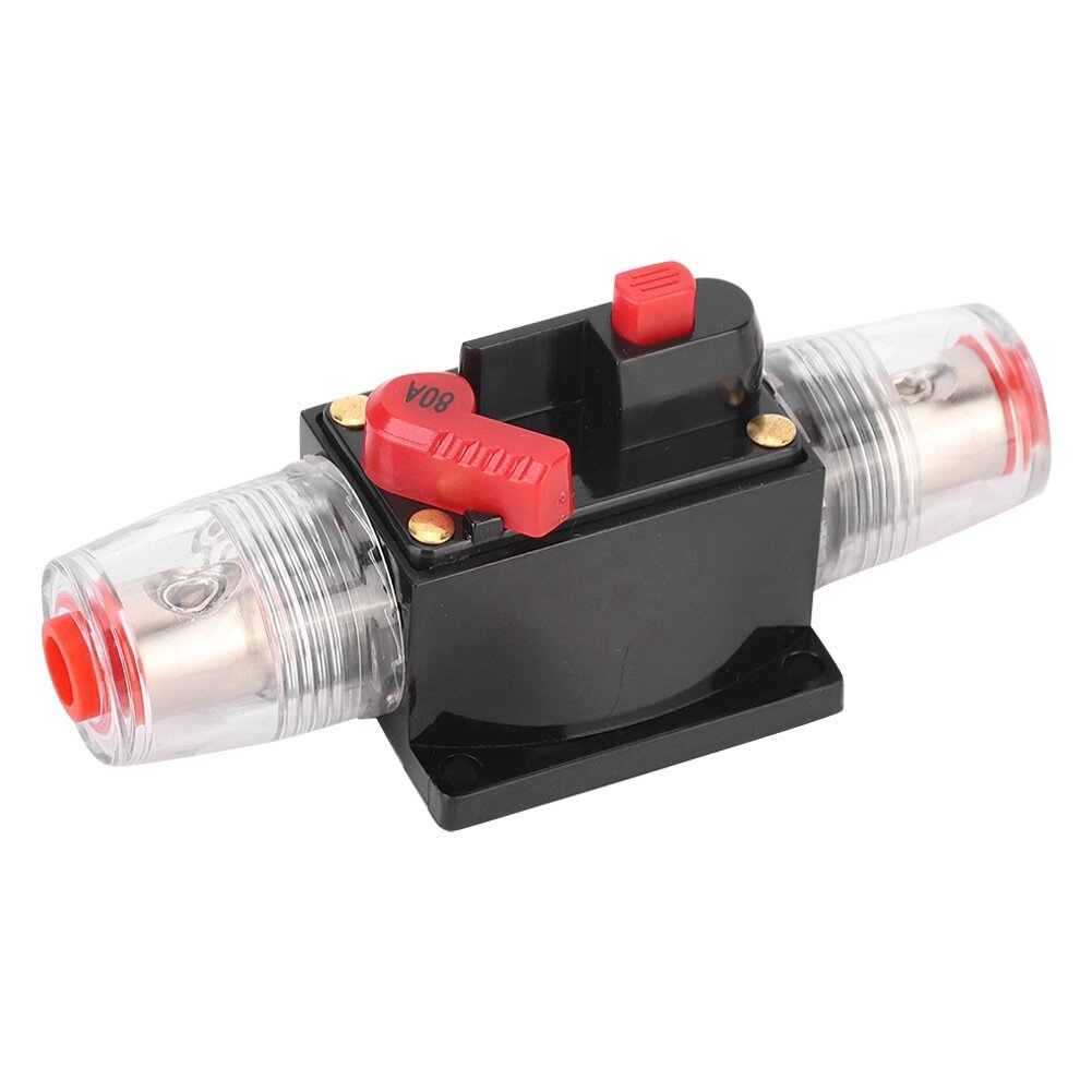 80A держатель предохранителя для автомобильного аудио стерео усилителя 12-24 В сброс автоматического выключателя для автомобильных аксессуаров прочная защита безопасности