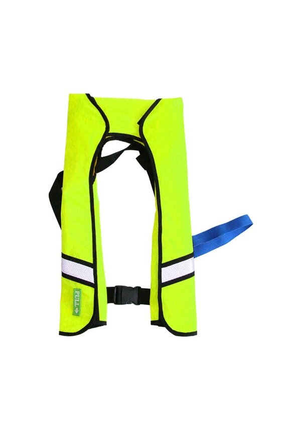 Автоматический надувной спасательный жилет для взрослых – водные виды спорта, плавание, рыбалка и аварийно-спасательное оборудование, зелёный