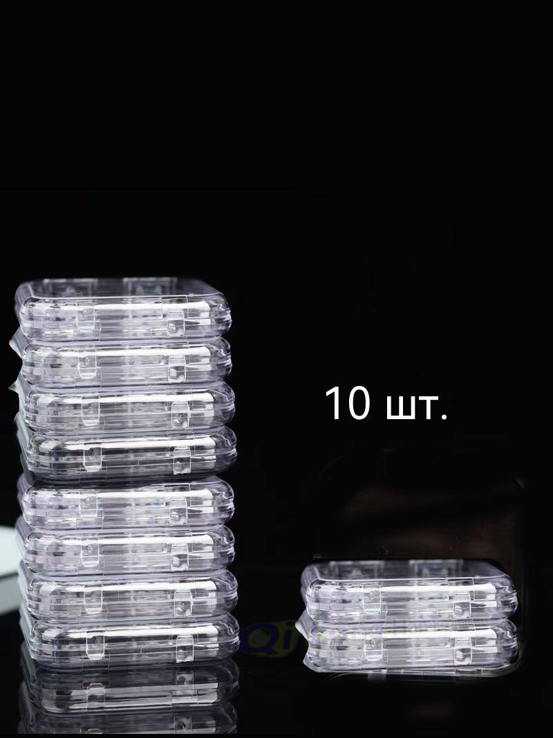 Коробка для маникюра, прозрачная, коробка для хранения значков