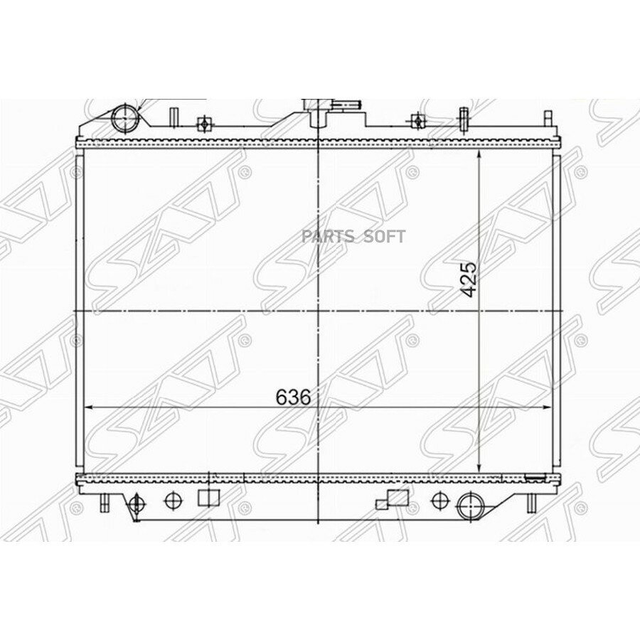 Радиатор Great Wall Hover H3 10-16 / Hover H5 11-16 от официального дистрибьютора, SAT, артикул SGGW0001
