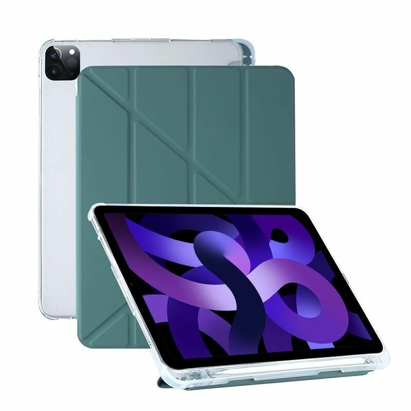 Чехол для iPad Air 11 M3 (2025), Air 11 M2 (2024), Air 5 (2022), Air 4 (2020) Y-Cложение Clear Case Dark Green