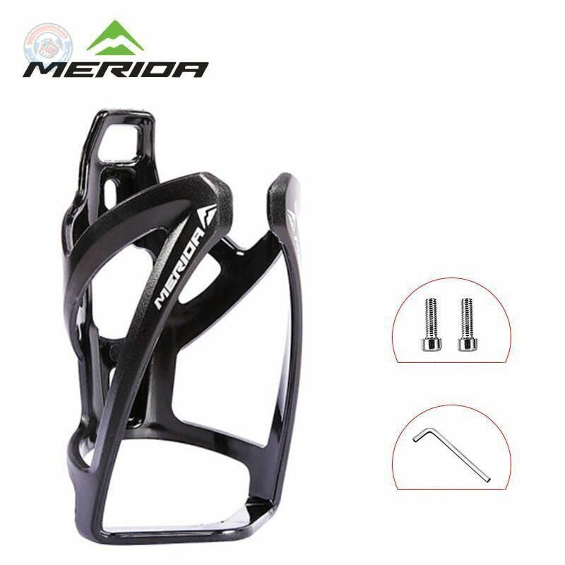 Держатель для велосипедной бутылки MERIDA черный, универсальный пластиковый флягодержатель с защитой от царапин, лёгкий и быстрый монтаж на любой велосипед