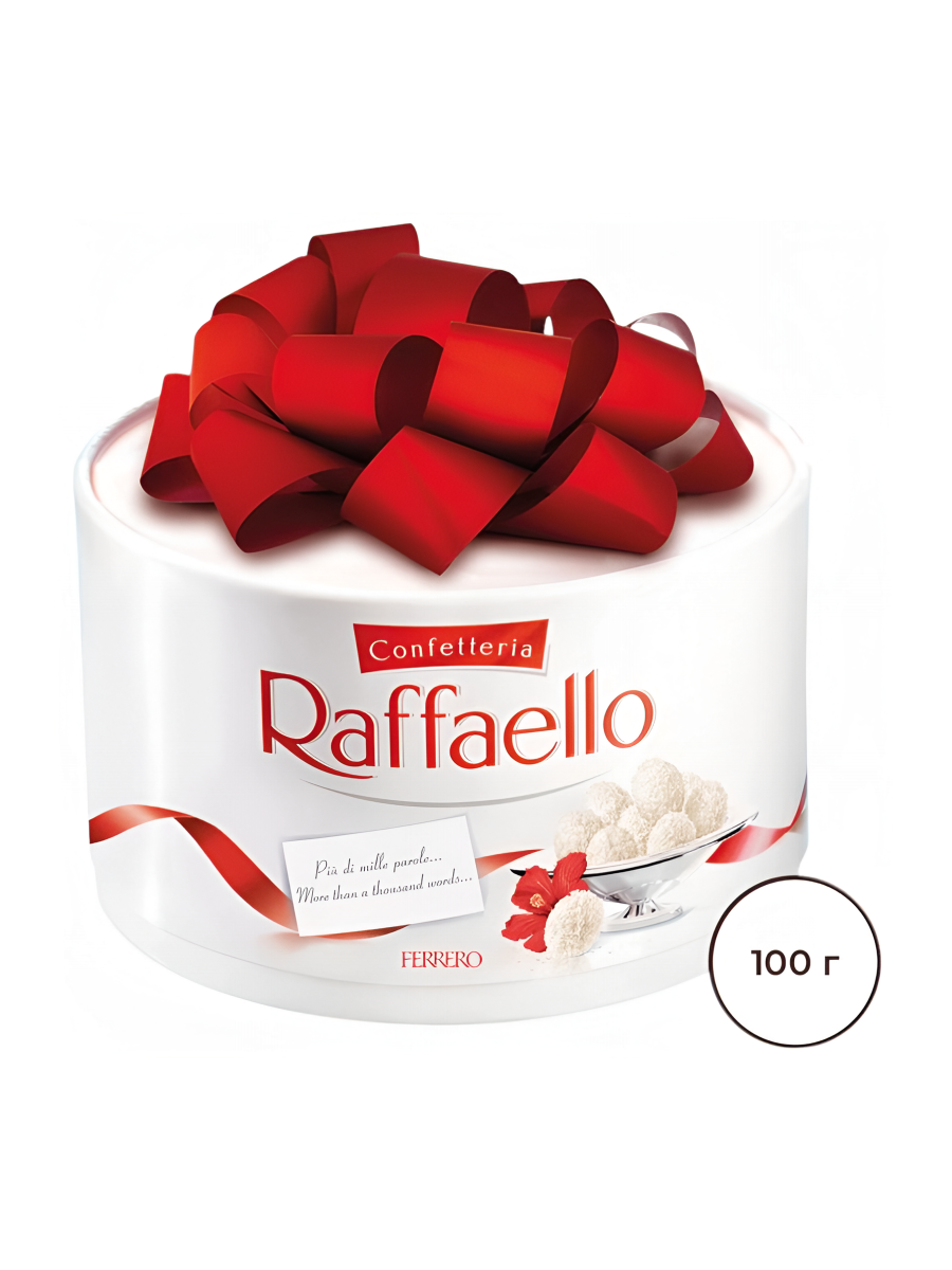 Набор конфет Raffaello "Миндаль и Кокос", ассорти, белый шоколад, картонная коробка, 100г