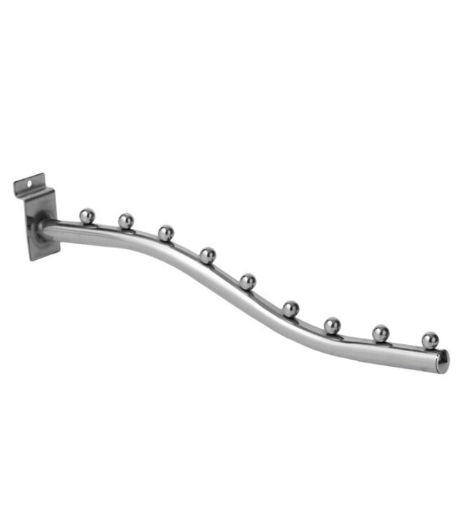 Кронштейн на экономпанель изогнутый с 9-ю шариками, d-19 мм, длиной 400 мм.- 2 шт.