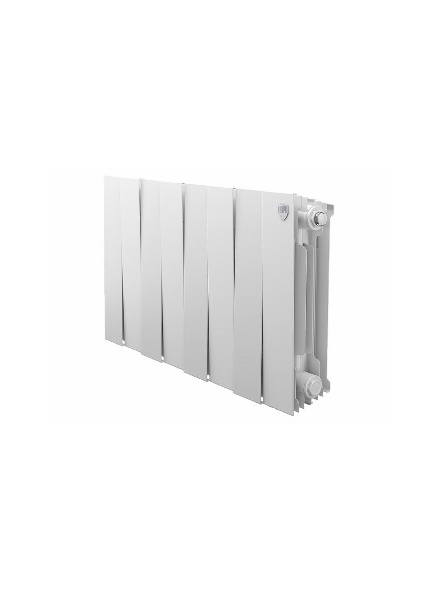 Радиатор биметаллический, 8 секций ROYAL THERMO PianoForte 300 Bianco Traffico, боковое подключение