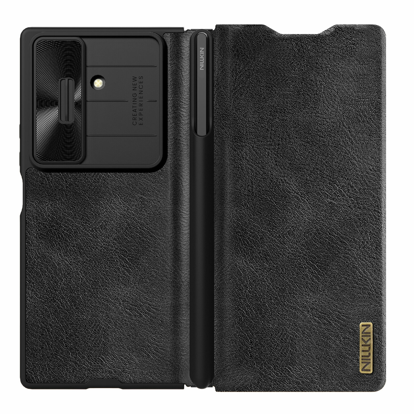 Кожаный чехол книжка от Nillkin для Samsung Galaxy Z Fold 7, серия Qin Pro Leather Case (с держателем для S Pen)
