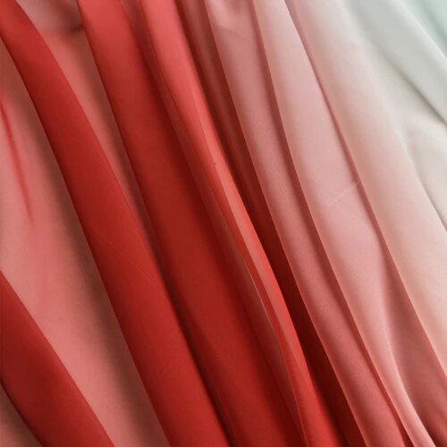 Градиентная шифоновая ткань полиэстер 30D 1.5х1 м Wine red gradient