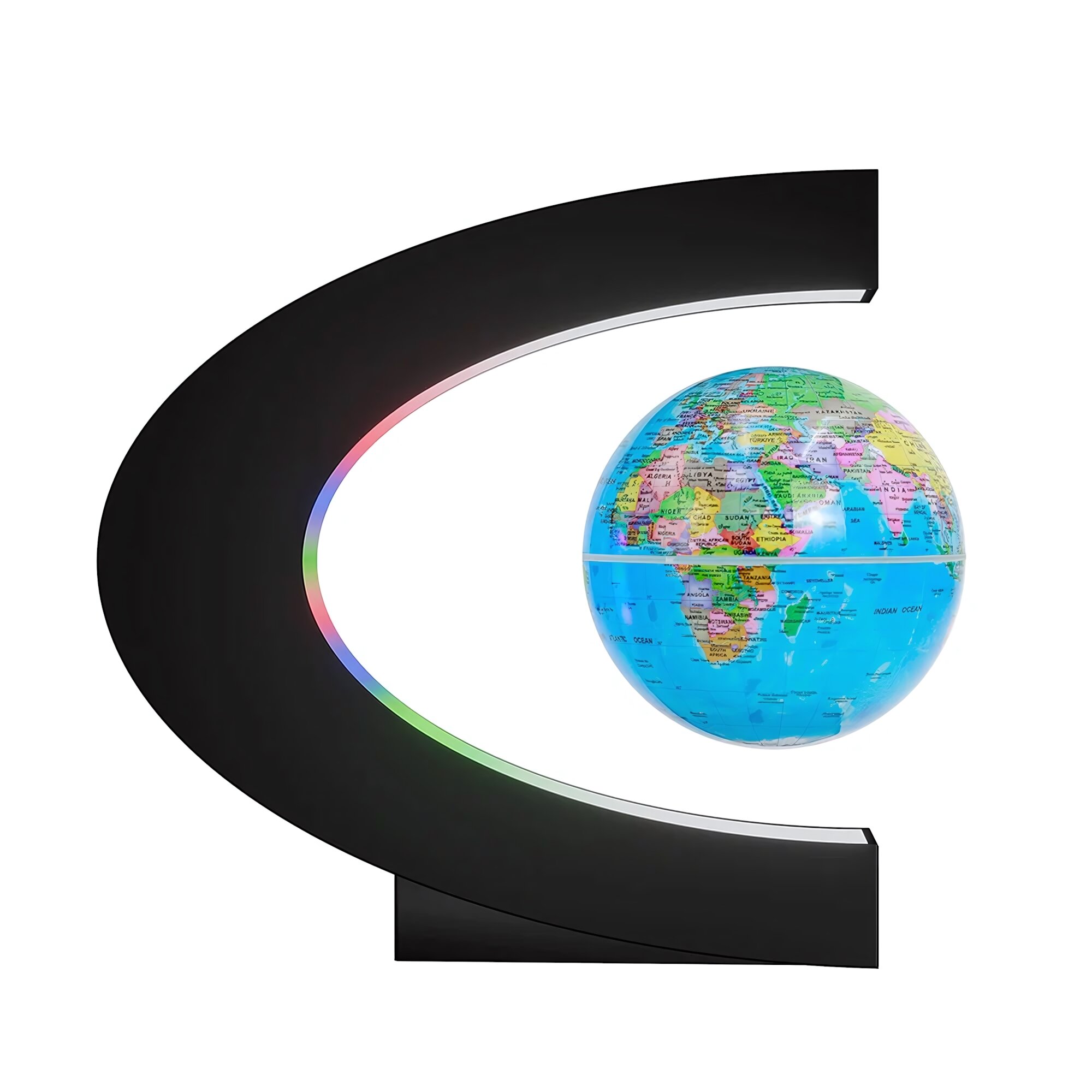 Глобус с магнитной левитацией "Английский светло-голубой шар", светодиодная подсветка